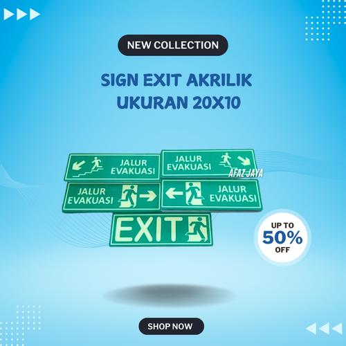 Jual SIGN AKRILIK JALUR EXIT EVAKUASI RAMBU GLOW IN THE DARK - EXIT ...
