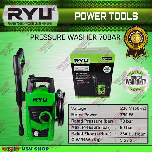 Jual RYU Alat Steam Cuci Motor Mobil Pressure Washer 70 BAR Alat Cuci ...