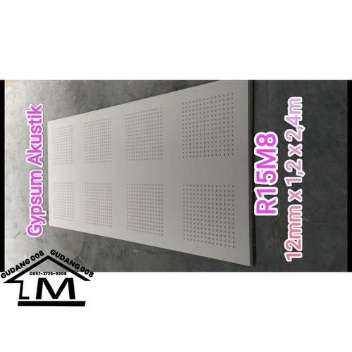 Jual Gypsum akustik perforated 12mm 1200x2400 / R15No8 / mirip jayabell ...