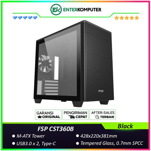 Promo Casing FSP CST360B Black M-ATX Mid Tower Cicil 0% 3x - Jakarta ...