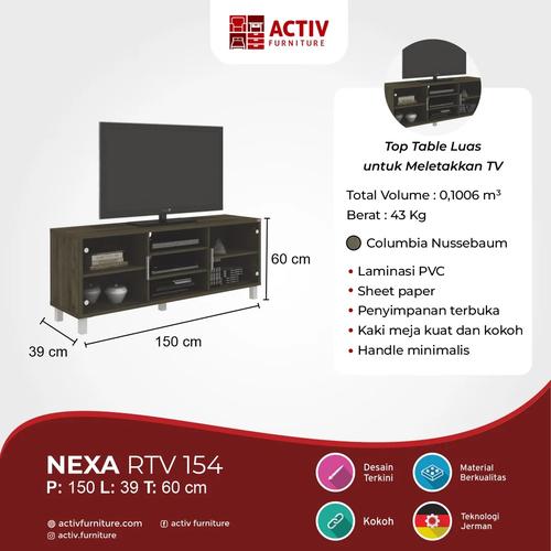 Jual Rak TV – Nexa RTV 154 – Activ Furniture - Kab. Bogor - Royal Bangunan Official | Tokopedia