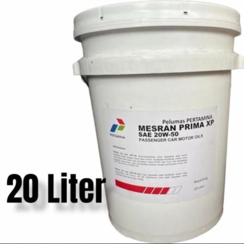 Jual OLI PERTAMINA MESRAN PRIMA XP 20W- 50 MESIN BENSIN ISI 20 KG ...