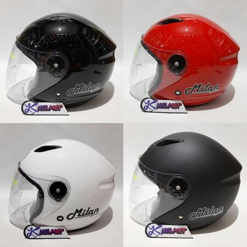 Jual HELM BMC MILAN HITAM POLOS | Helm Half Face SNI - Putih - Kota ...
