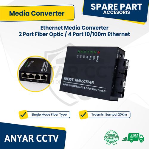Jual MEDIA CONVERTER 2 PORT FO 4 PORT LAN SC 10/100 SWITCH FIBER OPTIC - Kota Bandung - ANYAR ...