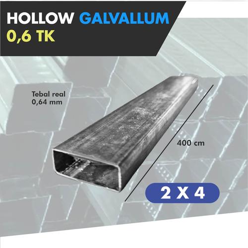 Jual HOLLOW 2x4 0,6 mm/ HOLO / RANGKA HOLLOW GYPSUM / HOLLOW GALVANIS ...