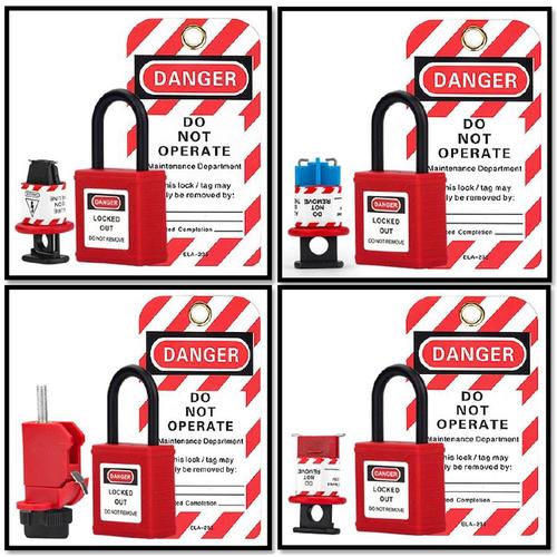 Jual Miniature Circuit Breaker Lockout Set LOTO Kit MCB with Insulated ...