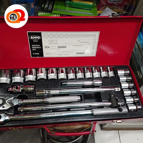 Jual Kunci sok set 25 pcs (10-32 mm ) Socket wrench Set AIGO - Original ...