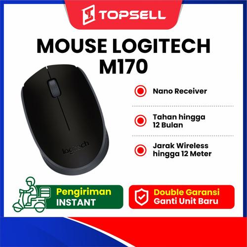 Promo Mouse Wireless Logitech M170 Original Hitam Garansi Resmi - Kota ...