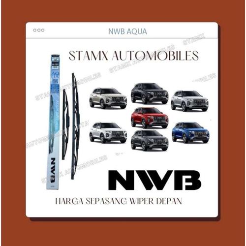 Jual Wiper Depan Kiri Kanan HYUNDAI CRETA tahun 2019-2024 ORIGINAL merk NWB AQUA GRAPHITE ...