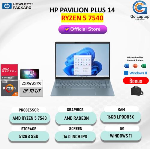 Promo HP PAVILION PLUS 14 RYZEN 5 7540 Ram 16GB 512GB 14.0 WUXGA +OHS ...