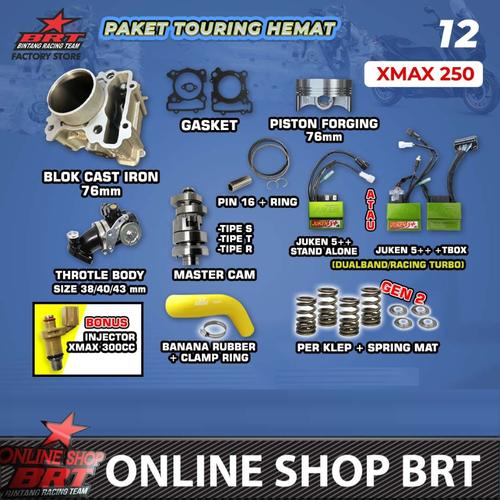 Jual PAKET BORE UP TOURING HEMAT 12 & 13 BRT XMAX 250 OLD NEW XMAX 300 ...