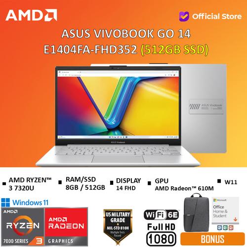 Jual New ASUS Vivobook Go E1404FA Ryzen 3 7320U RAM 8GB/SSD 512GB Layar ...