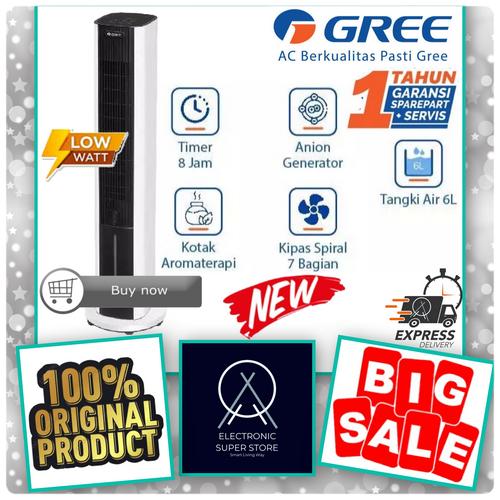 Jual GREE TOWER AIR COOLER ANION GENERATOR AROMATERAPI KAPASITAS 6L GTA ...