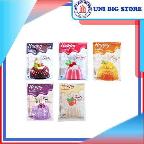 Jual Happy Pudding Powder Chocolate | Strawberry 60 gr Puding Bubuk ...