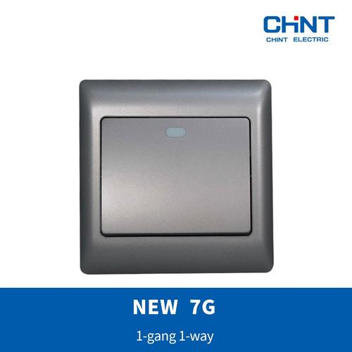 Jual Chint Saklar & Stop Kontak NEW7 Grey/Abu-Abu Series 1 Way - STOP ...