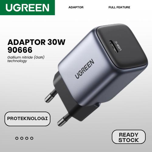 Jual UGREEN 90666 Adaptor USB-C Nexode GaN 30W Mini Fast Charger ...