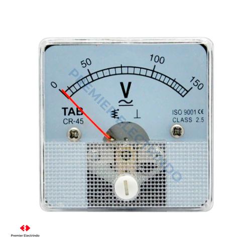 Jual TAB Analog Volt Meter 150V AC / DC Tipe CR 45 / CR45 ( 50 x 50 mm ...