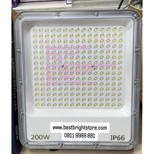 Jual LAMPU SOROT TEMBAK LED 200 WATT KAP TIPIS FLOOD LIGHT 200W OUTDOOR - LAMPU LED SOROT ...