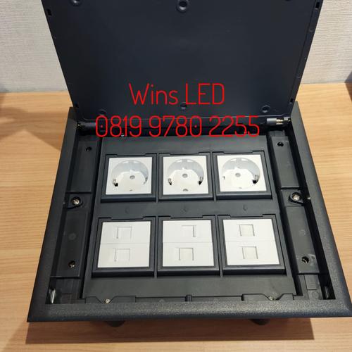 Jual Stop Kontak Lantai Underfloor Multi Modul Socket Floorbox size ...