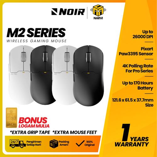 Jual Noir M2 / M 2 4K Wireless Lightweight Gaming Mouse - Putih, M2 ...