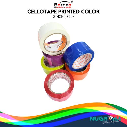Jual Lakban BORNEO 2 Inch Warna OPP plastik selotip merah biru kuning ...
