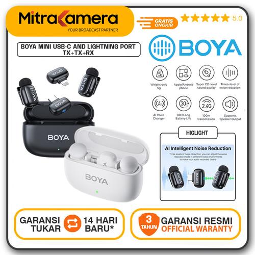 Jual Boya Mini USB-C / Lightning Port TX+TX+RX Wireless Microphone ...