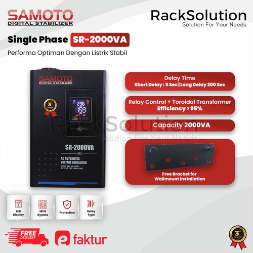 Jual SAMOTO Relay Stabilizer 2000VA AVR Stabiliser Relay Controlled ...