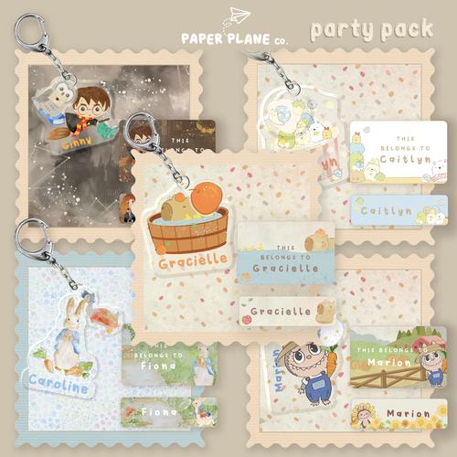 Jual Birthday Party Pack Label Nama dan Gantungan Kunci III - Capybara ...