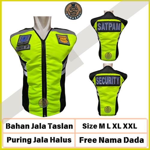 Jual Gratis Nama Rompi Security Taslan Jaring Tipis Logo Bordir ...