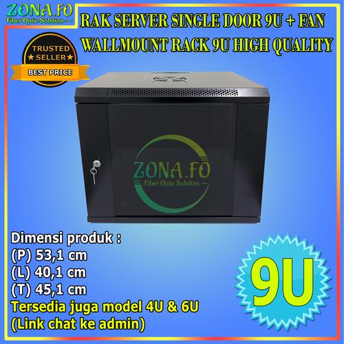 Promo Wallmount Rack 9U / Rak Server Single Door 9U / Wallmount Rack ...
