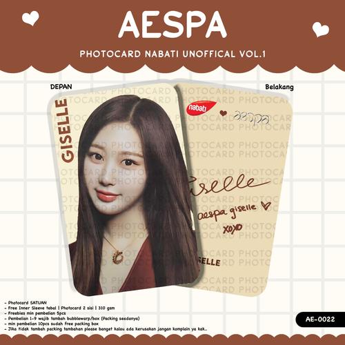 Jual PHOTOCARD AESPA X NABATI TERBARU 2 SISI LAMINASI GLOSSY BAHAN TEBAL PC TERMURAH - VOL.1 ...