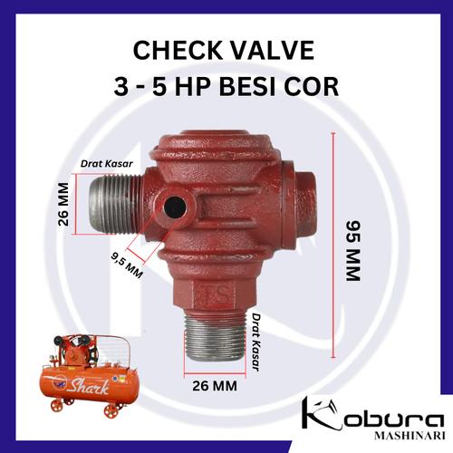 Jual Check Valve 3 - 5 Hp, 7.5 - 10 Hp, dan 15 Hp Shark Besi Cor Klep ...