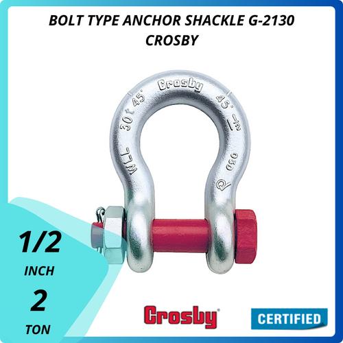 Jual SHACKLE G-2130 1/2" WLL 2 T CROSBY (BOLT TYPE ANCHOR SEGEL SEKEL ...