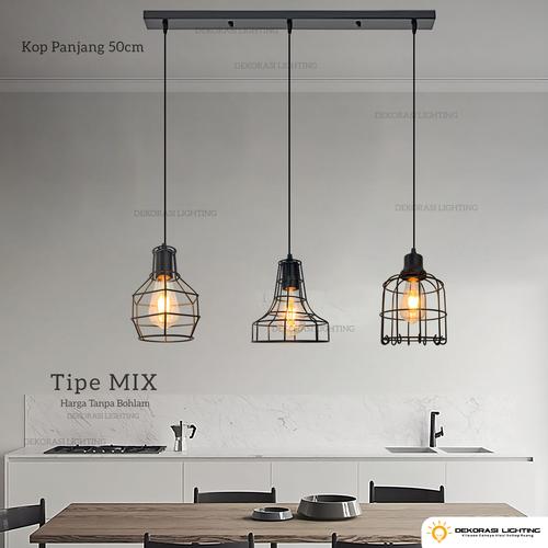 Jual Lampu hias gantung 3in1 dapet satu set 3lampu retro simple vintage ...