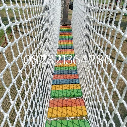 Jual jaring tali tambang nilon 10mm, lubang kotak, jaring outbond ...