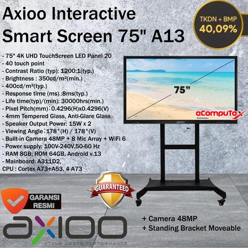 Jual Axioo interactive Smart Screen A13 75" Inch Smart Board LED Panel ...