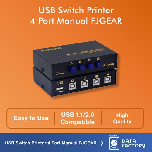 Jual USB Switch Printer 4 Port Manual FJGEAR- Data Switcher Sharing printer - Kota Surabaya ...