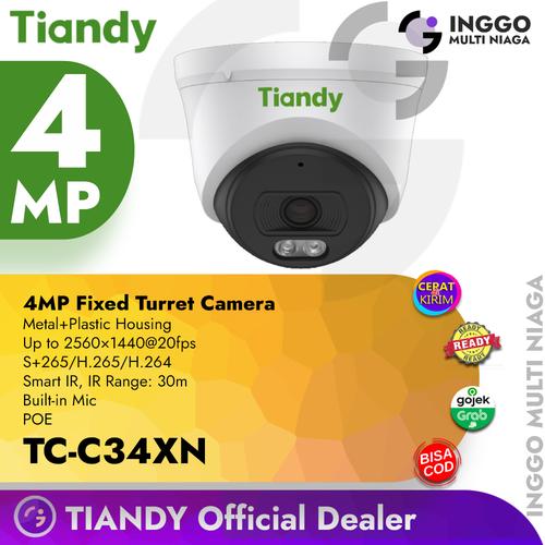 Jual Tiandy TC-C34XN - 4MP IP Camera CCTV Audio PoE IR Indoor Turret 4 ...