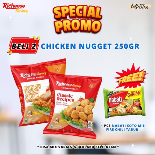 Promo CHICKEN NUGGET RICHEESE FACTORY CLASSIC RECIPES 250GR HALAL NAGET ...