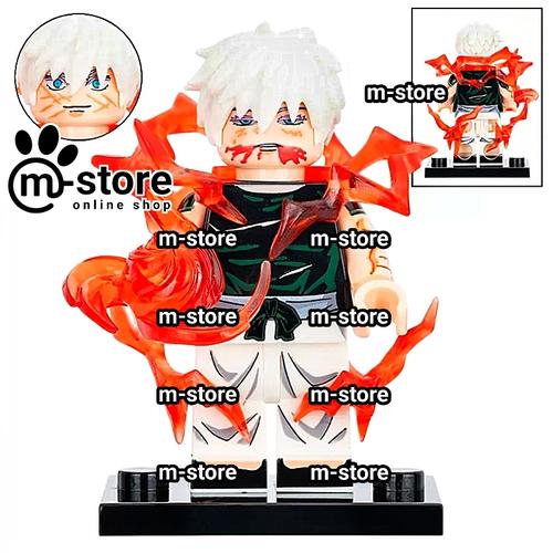 Jual brick jujutsu kaisen satoru gojo battle damage mini toy figure ...