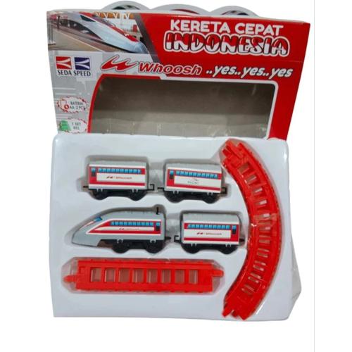 Promo Mainan Miniatur Anak Rel Kereta Api Cepat Whoosh 4 Gerbong ...