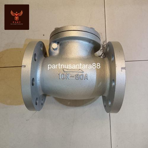 Jual swing check valve 20" inch jis10k cast iron DN500 flange 10k ...