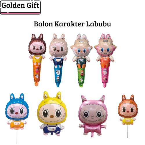 Promo Golden Gift Balon Bando Labubu/Balon Pentungan Labubu/Balon ...