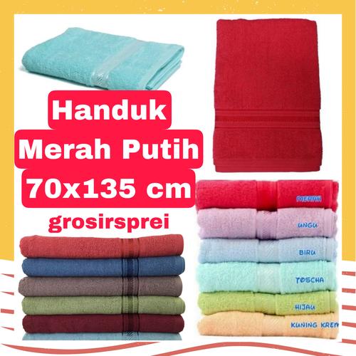 Promo handuk merah putih 70x135 murah - MAROON - Kab. Bekasi - GROSIR ...