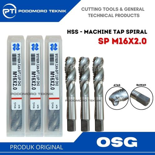 Jual OSG Tap Mesin Spiral M16X2.0 HSS Korea Machine Tap Spiral M16 x 2.0 HSS OSG Korea - Kab ...