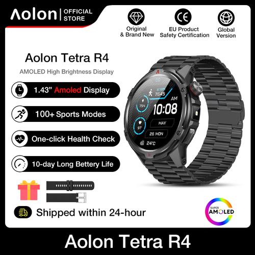 Promo Aolon Tetra R4 Smartwatch Amoled AOD Cover Lock Bluetooth Call ...