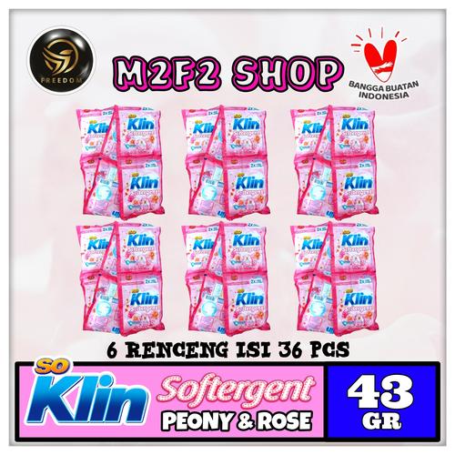Jual So Klin Bubuk Softergent Peony & Rose | Deterjen + Softener Pink ...
