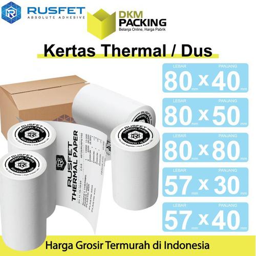 Jual Kertas Thermal Core Coreless Kertas Printer Resi Barcode POS DUS ...