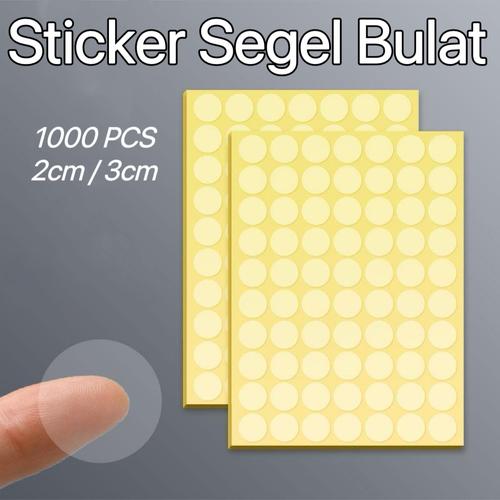 Jual 1000pcs Sticker Label Segel Sticker Transparan Anti Air Vinyl ...