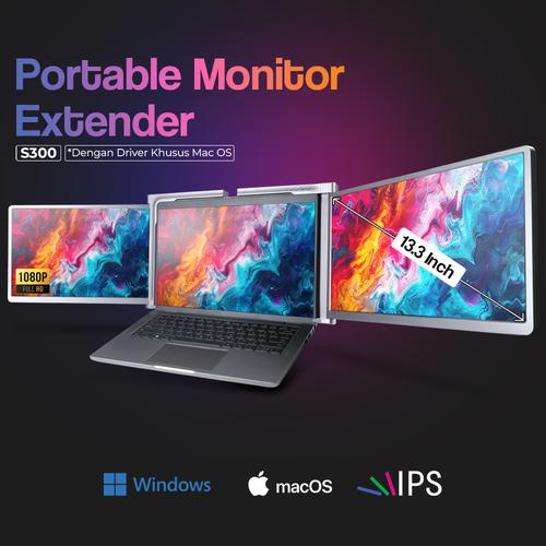 Promo Aibecy Portable Monitor Dual Screen Extender 13.3 Inch IPS 60Hz ...
